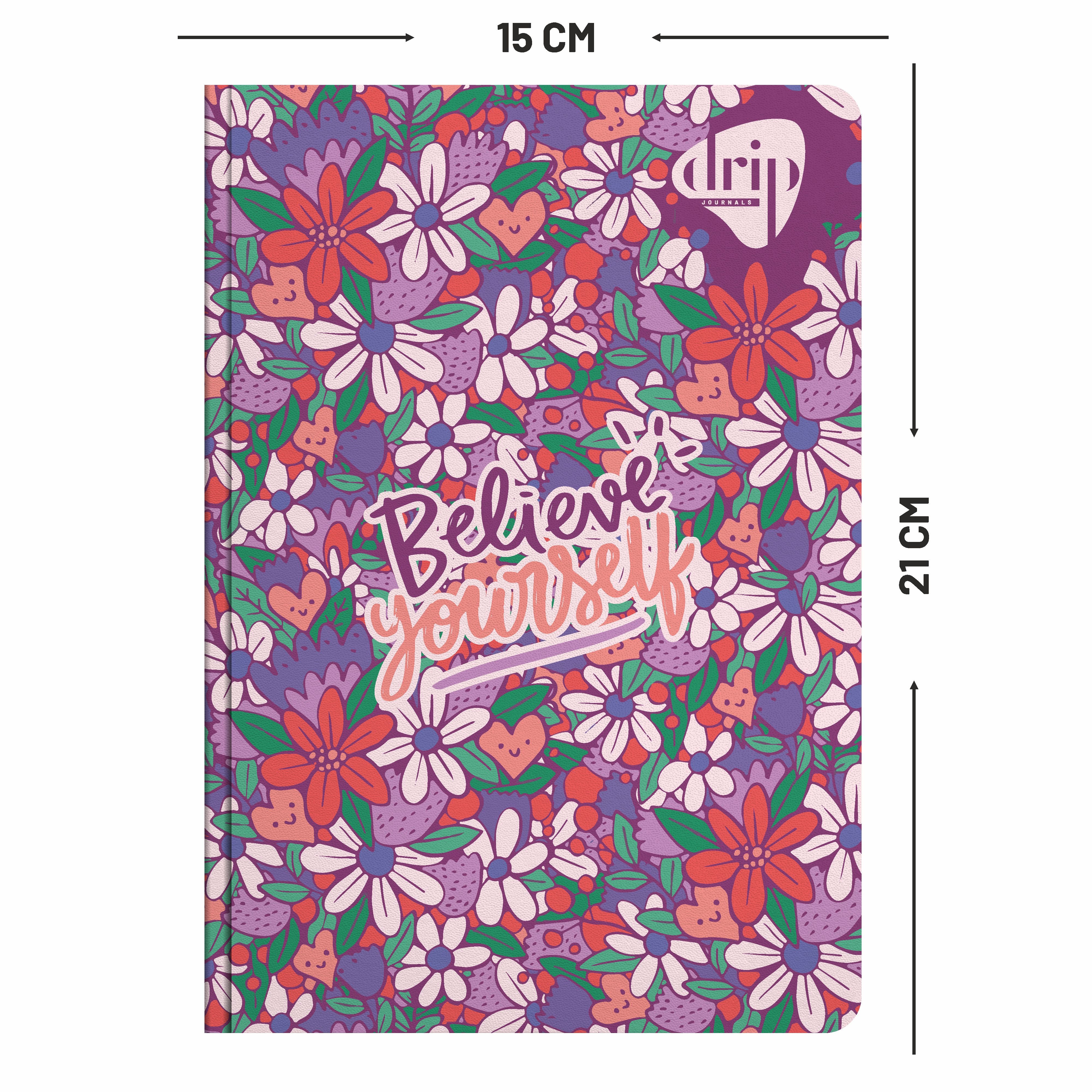 Anupam Drip Journal 160 Pages, 80 GSM Ruled Paper | Vibrant Colour Des