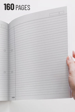 Anupam Refill Writing Notepad A4 Lined Paper-Wide Ruled-80 Sheets-Note